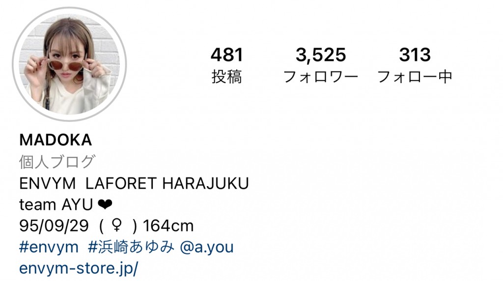 【Instagram紹介 ︎HARAJUKU】sayaka | ENVYM