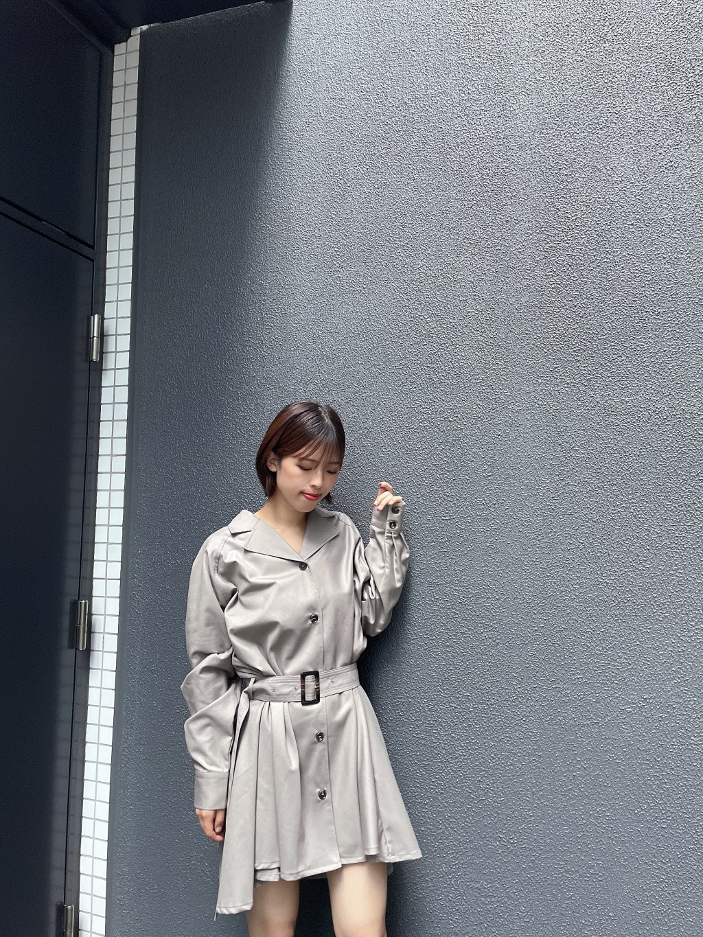 Aラインベルトシャツop♡NARUMI | ENVYM