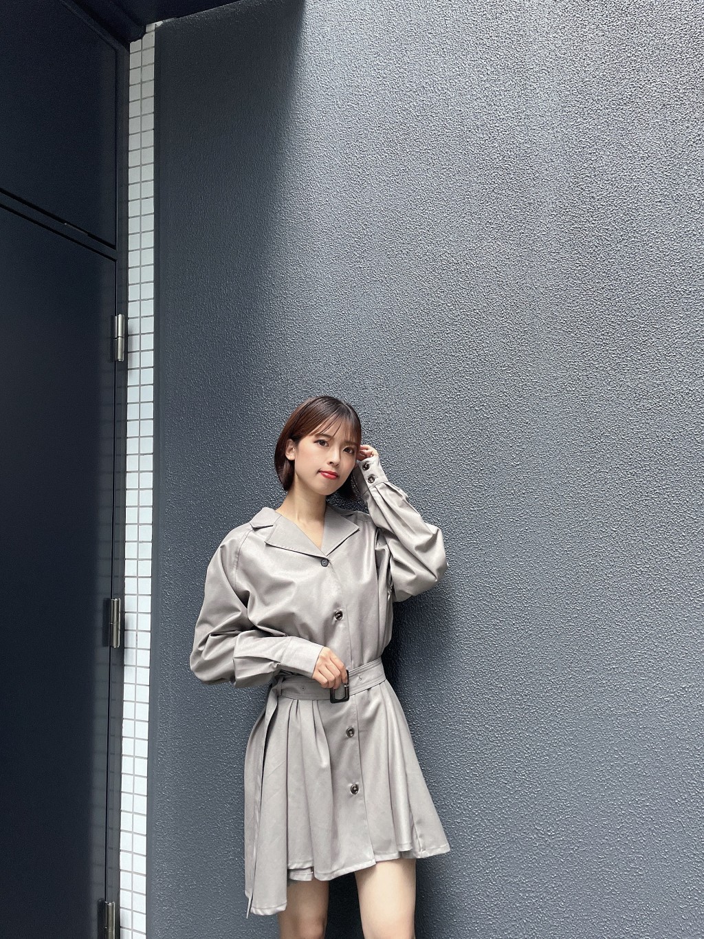 Aラインベルトシャツop♡NARUMI | ENVYM