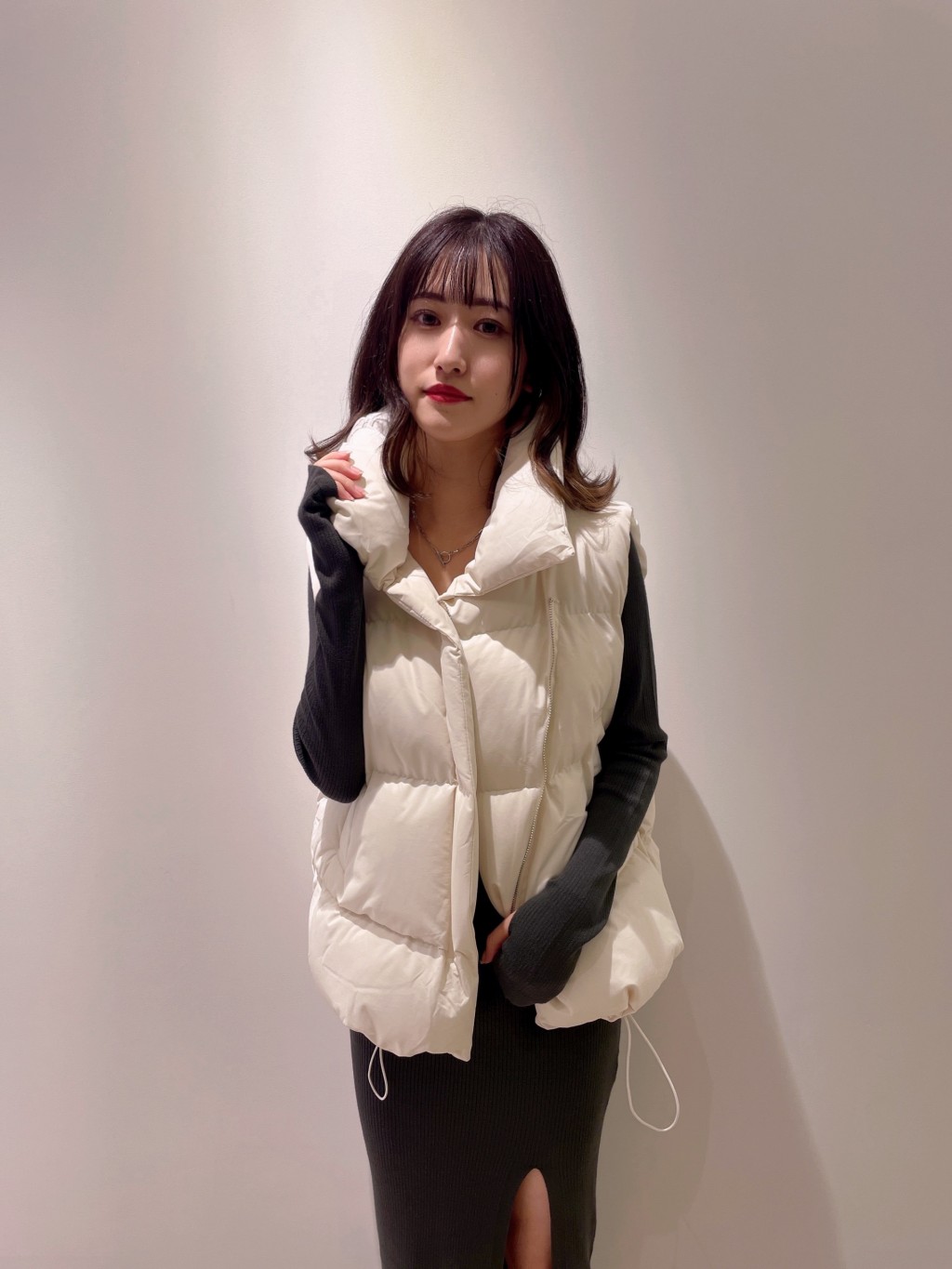 new arrival ️‍🔥スリットニットロングOP🖤YURIKA | ENVYM